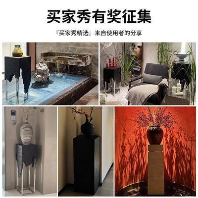 轻奢TB-62905电摆件大理雕摆台塑基座客厅视柜旁落地玄关艺术展石