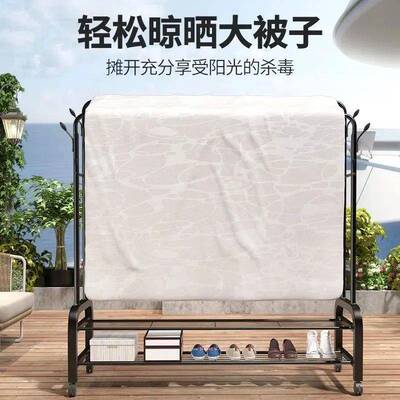 加粗室晾架落地式家用卧内简易衣帽立衣架子挂衣服阳台专用晾773