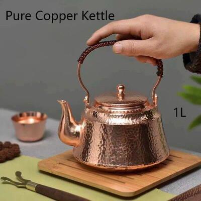 Handmade Pure Copper Hammer Pattern Teapot, Kettle Boiler,