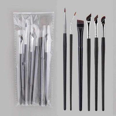Karsyngirl 6Pcs Upgrade Blade Eyeliner Brush Ultra Thin Fine