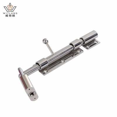 威特朗304不锈钢加重型门扣门栓 户外铁门大门防盗插销天地插销