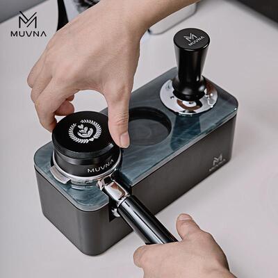 MUVNA意式咖啡布粉器不锈钢重力布粉器51/53/58.35mm自动调节高度