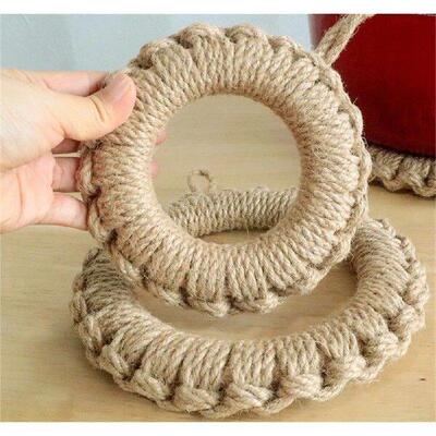 Jute Trivets Woven Trivets Doughnut-shaped Pot Holder,