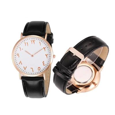 Couple Watches Fashion Arabic Analog Round Dial Men Women Qu