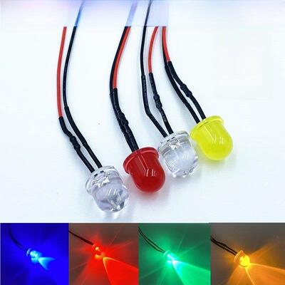 12毫米超亮发光二极管5V12V24V220Vled灯头模型装饰玩具车指示灯