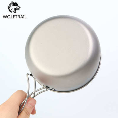 批发450ml折叠钛碗户外折叠碗野营烧烤便携野餐碗旅行野炊盘套装