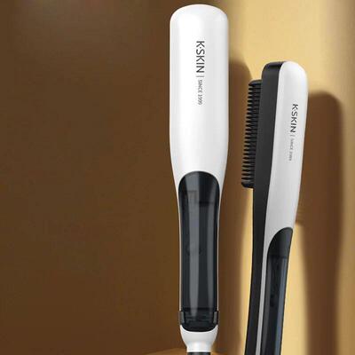 Negative Ion Steam Hair Straightener Brush Styling Comb 2In1