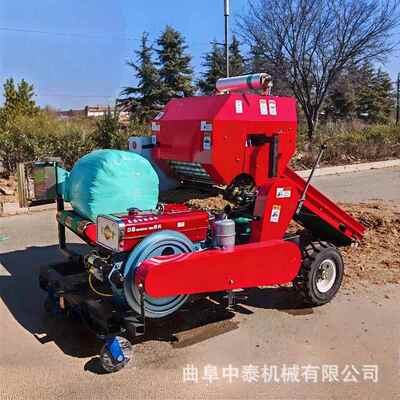 青动贮压块按需定LIQ快速捆压缩成型打包机铜芯电机全自打包膜机