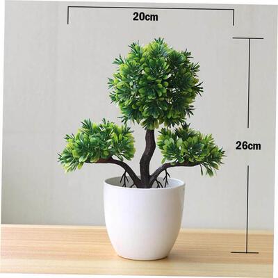 Artificial Plants Potted Bonsai Green Small Tree Plants Fake