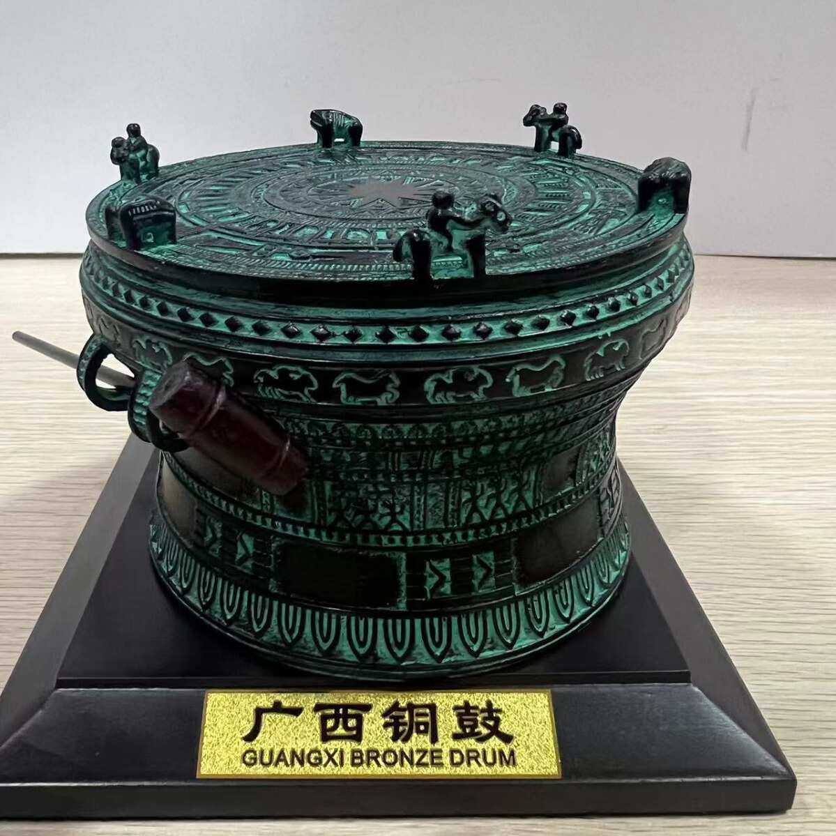 铜鼓 广西特色 青铜器摆件 中国青铜器 工艺品 办公室客厅装饰 收