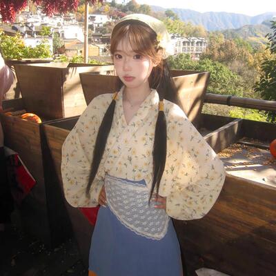 田园风汉服套装2026新款种田文平民古装农家女服装古风绝美洋装