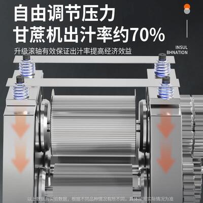 摆摊商用甘蔗机甘蔗汁AAY机全自机立式电动鲜榨蔗汁榨器厂动家
