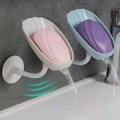 1pc Upgraded Soap Box With Drainage Double Grid Soap Rack, W