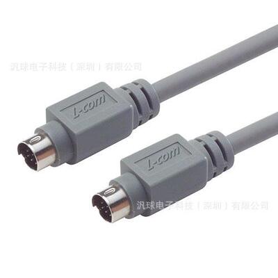 L-COM CSMD8MM-10 经济型模制线缆连接器 迷你DIN8公头/公头 现货