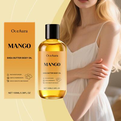 OCEAURA Mango Shea Body Oil, nourishes and moisturizes the s