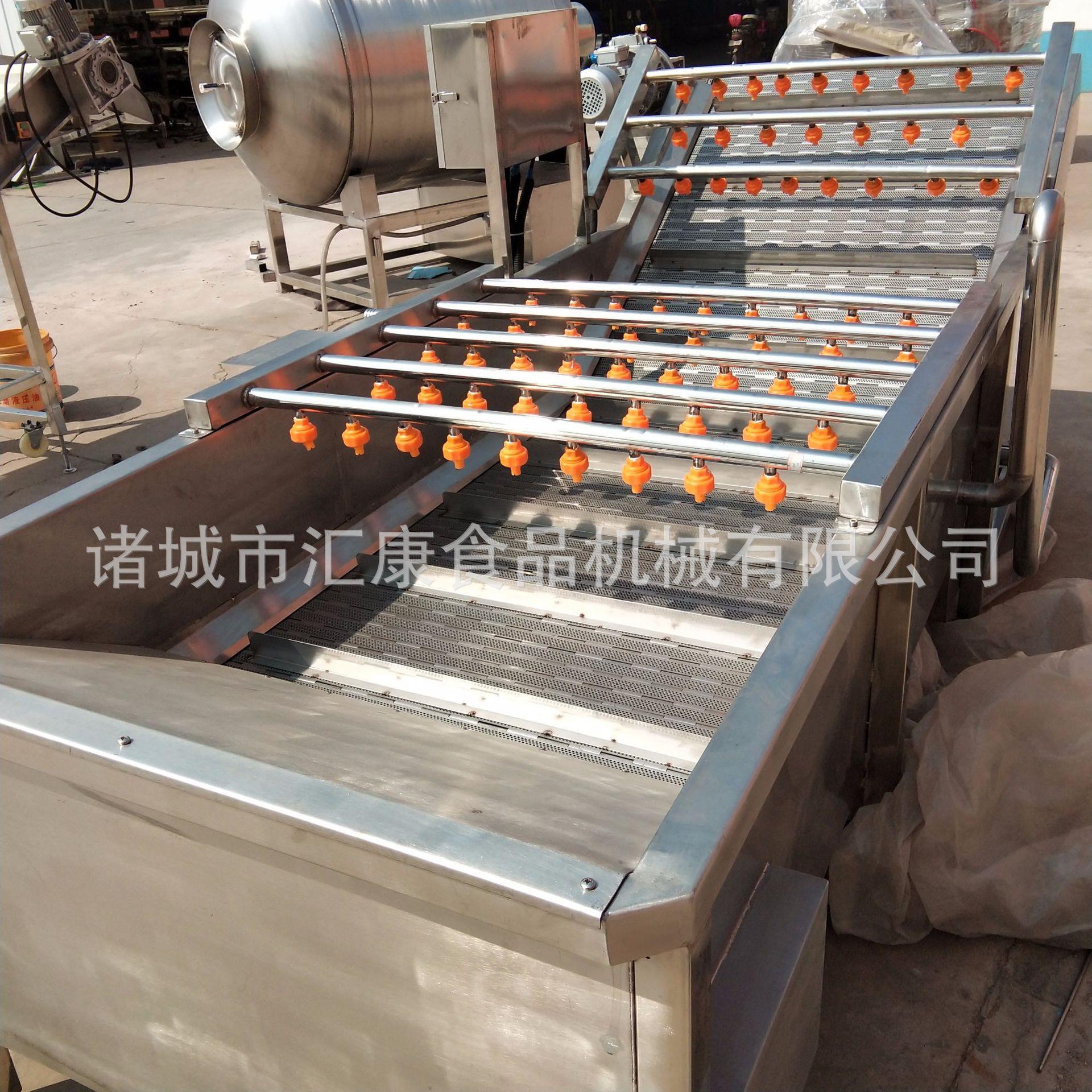 鼓风翻浪清洗机 喷淋龙虾清洗设备 根茎类预制蔬菜清洗成套流水线