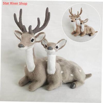 Artificial Lying Christmas Simulation Sika Deer Reindeer Fai