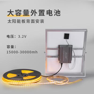 太阳能灯带户外防能水装饰灯高亮E别墅阳09911台阳L太D软灯丝光控