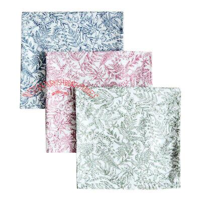 2 Pack Floral Pint Cotton Table Napkin蓝色纯棉结婚餐厅餐巾