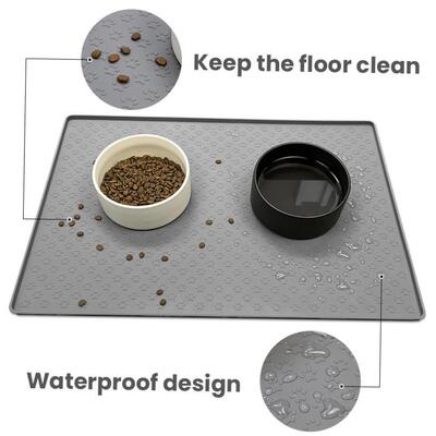Dog Food Mat Silicone Pet Placemat Cats Bowl Pad Pet Feeding