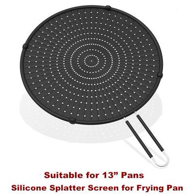 Silicone Splatter Screen Frying Pan Grease Splash Guard