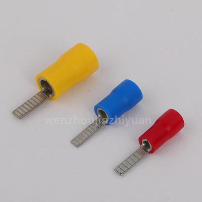 片型接线端子DBV系列紫铜片型预绝缘端子冷压插片端子