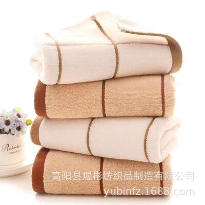 纯棉卡通成人提花大子毛巾礼品家庭洗脸巾柔软毛巾吸格不 掉水毛.