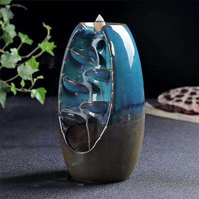 Ceramic Incense Burner Backflow Waterfall Smoke Censer 香炉