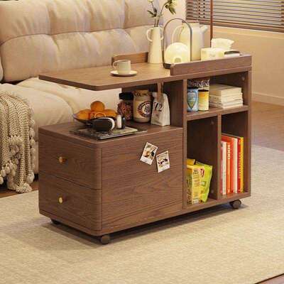 全柜实木CGS边几现用代简约客厅带轮可发移动收纳置物储物家沙侧