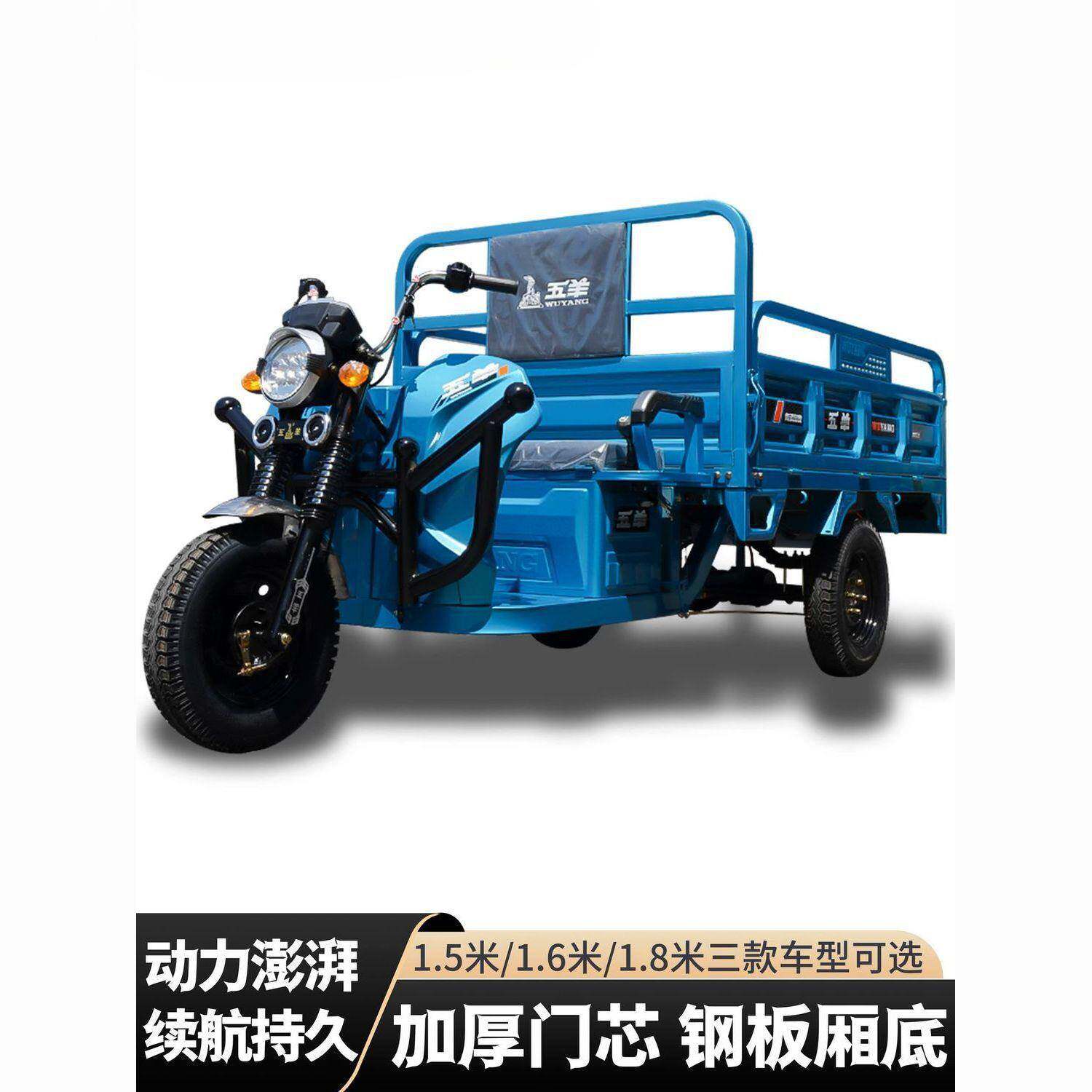 电动三轮车拉货山区爬坡载重王农用电动三轮车摆摊快递车加厚