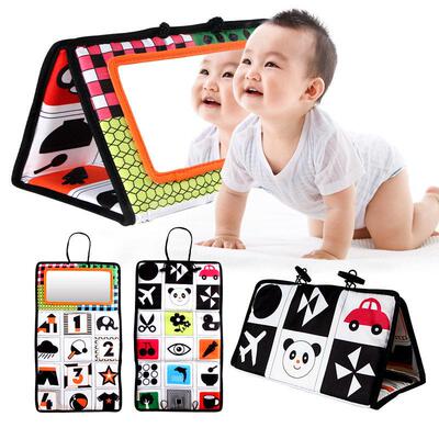 Black And White Baby Mirror Tummy Time Toys For Babies