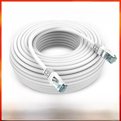 6类千兆网线室内家用白色超长20m30m 50m电脑宽带路由器室外网络