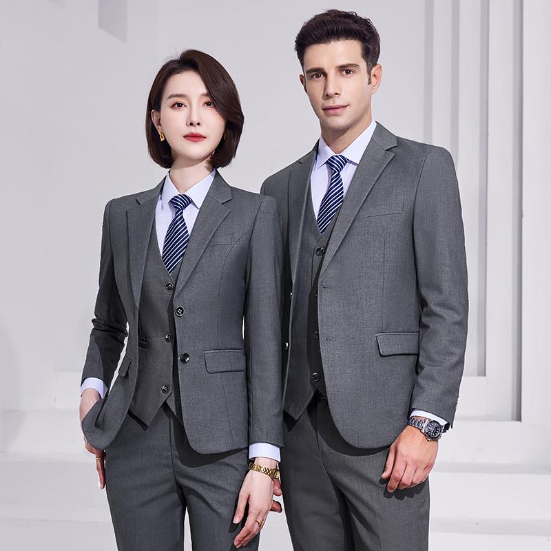 工装西服套装男女同款职业装商务正装4S店售楼部房地产西装工作服
