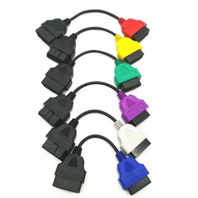 厂家直销OBD ECU Scan For Fiat ECUScan Adapter Bundle 6色线