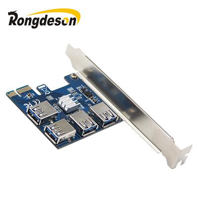 PCI-E转PCI-E转接卡1转4PCI-EX1转PCI-EX16显卡接口一拖四扩展卡