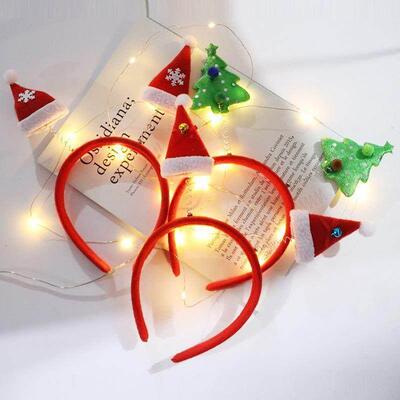 Christmas Headband Christmas Gift Santa Claus Antlers Head B