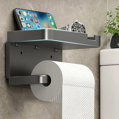 Toilet Paper Holder Plastic Storage Rack Kitchen Towel Place