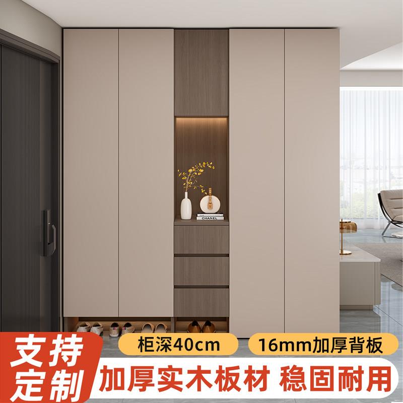 入户玄关柜隔断正对门现代简约客厅屏风柜可定制实木家用储物鞋柜