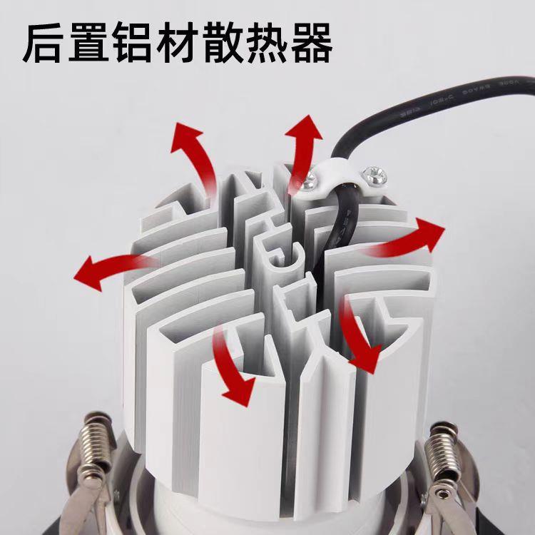 牛眼灯天花灯小开孔大瓦数欧司朗光源驱动高显服装店铺展厅射灯