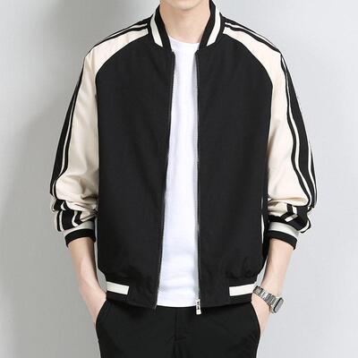 Mens Spring Jacket 2025 Korean Style Stand Collar Jacket