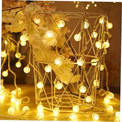 Led Crystal Ball String Lights Garland Christmas Fairy Light