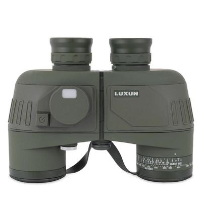 UXUN航L海罗盘望远镜高倍高清夜防微水10X50带罗盘LX-W1050光视测