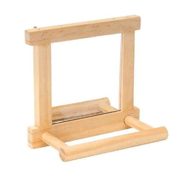 Bird Mirror Perches For Cage Wood Cockatiel Mirror Perch