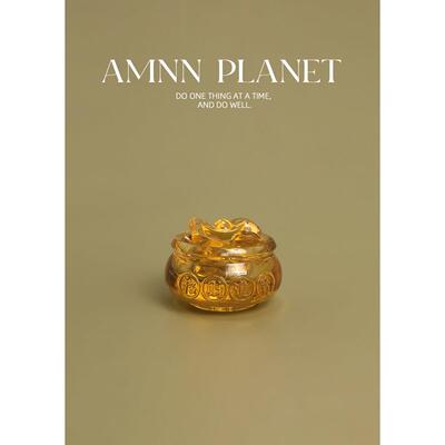 AMNN 黄水晶聚宝盆摆件家俱客厅装饰品招财进宝摆设开 业乔迁礼品