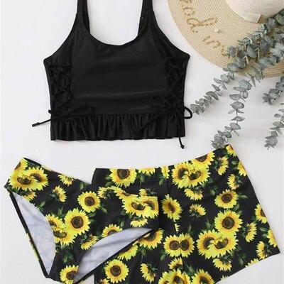 swimsuit women swimming suit swimwear for bikini泡温泉泳衣女