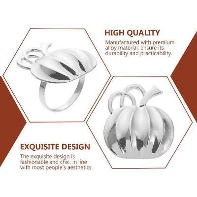 6pcs Silver Pumpkin Napkin Creative Home Party Supplies