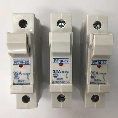 RT18-32X熔断器保险底座R015圆帽正鹏10X38陶瓷保险丝管熔芯1-32A
