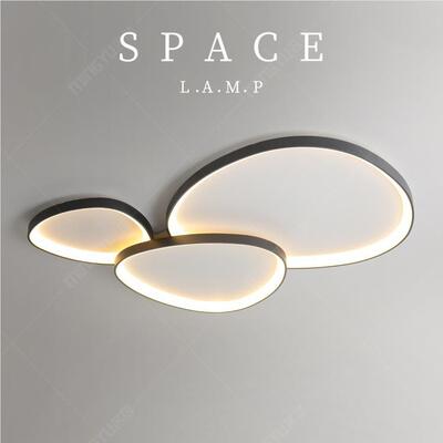 4客厅灯现代简约大56184气奶油灯新具风创意220年款卧室房间吸顶