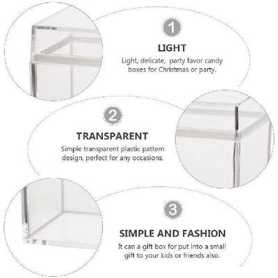 Box Candy Acrylic Clear Container Square Containers Boxes