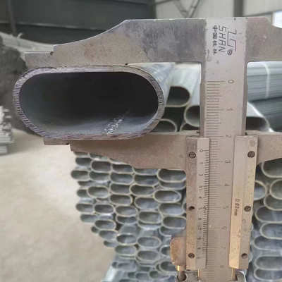 Q235B镀锌椭圆管 平椭圆 缩头折弯大棚用椭圆管异型管椭圆管加工
